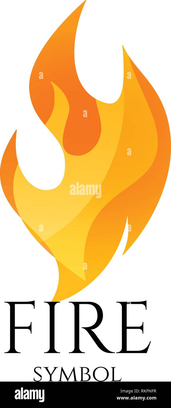 Fire logo vector icon. Conceptual flame symbol Stock Vector Image & Art ...