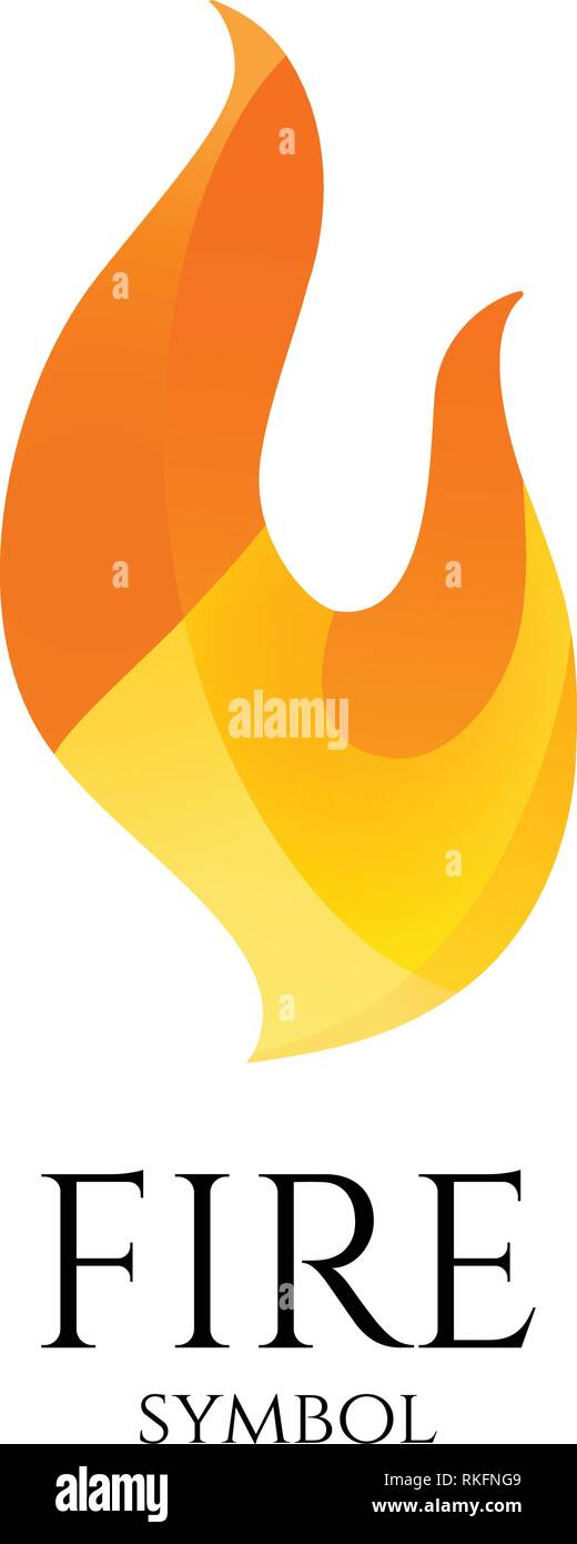 Fire logo vector icon. Conceptual flame symbol Stock Vector Image & Art ...