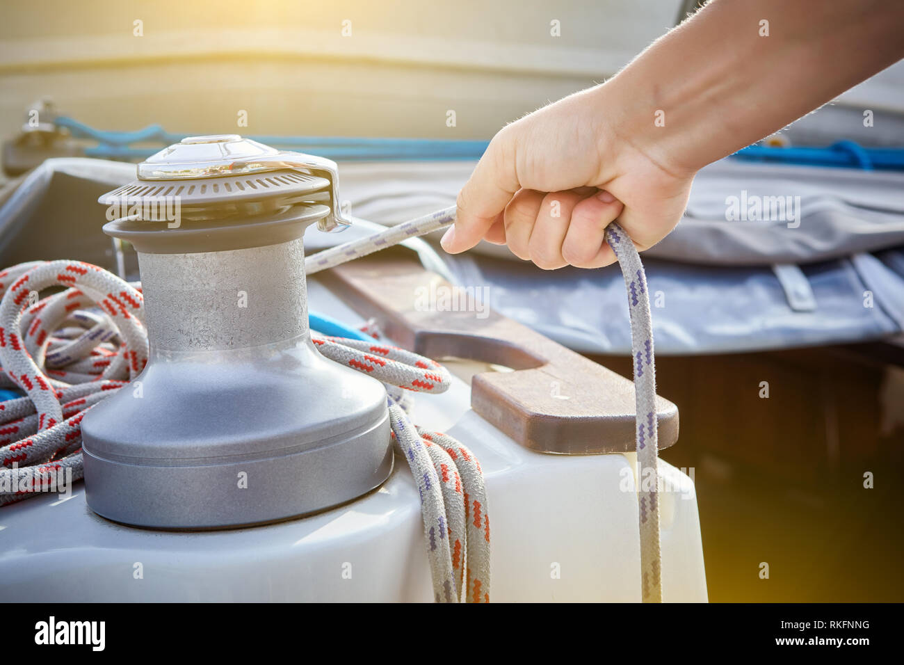 Hand winch boat hi-res stock photography and images - Alamy