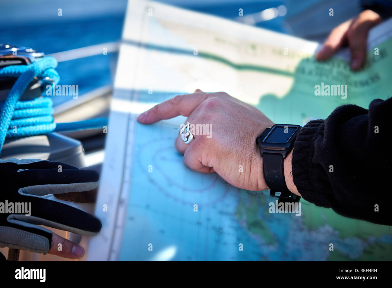 Map of cruise ships on ocean hi-res stock photography and images - Alamy