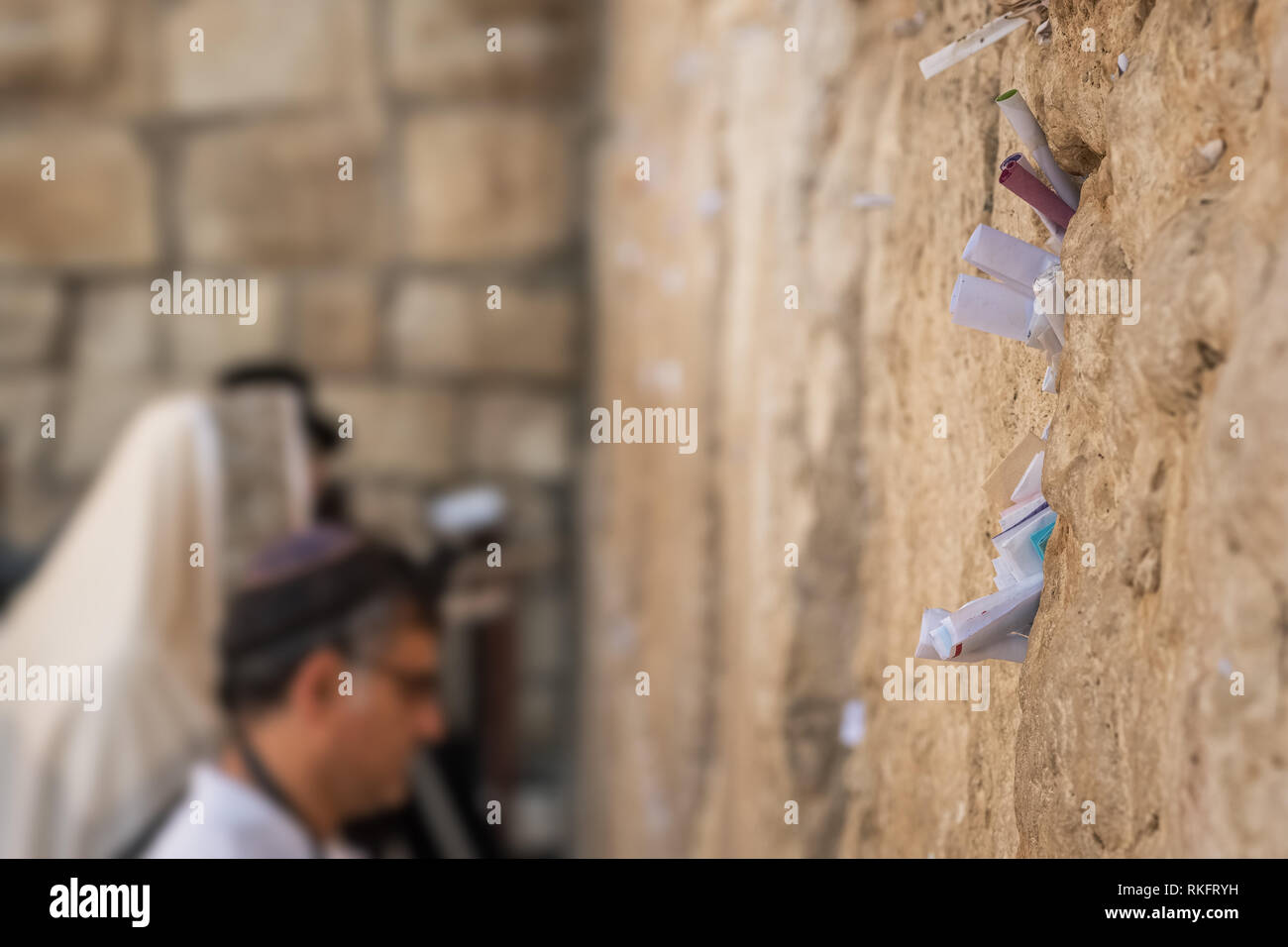 Prayer notes in western wall hi-res stock photography and images - Alamy