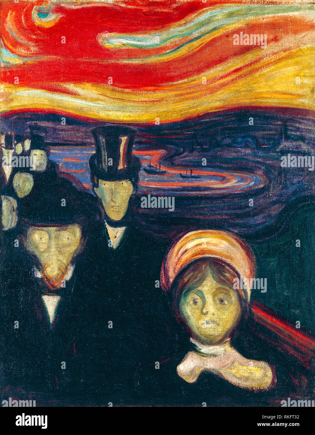 Edvard Munch, Anxiety, painting in oil on canvas, 1894 Stock Photo - Alamy