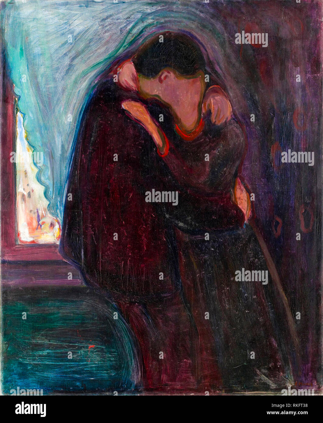 The Kiss, oil on canvas painting by Edvard Munch, 1897 Stock Photo - Alamy
