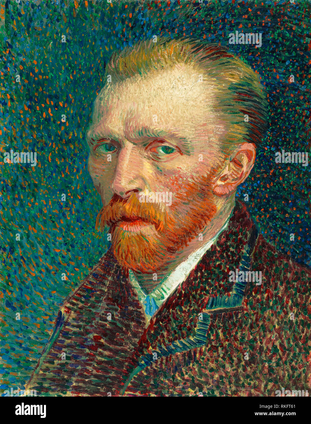 Vincent Van Gogh (1853-1890), self portrait painting in oil on board ...