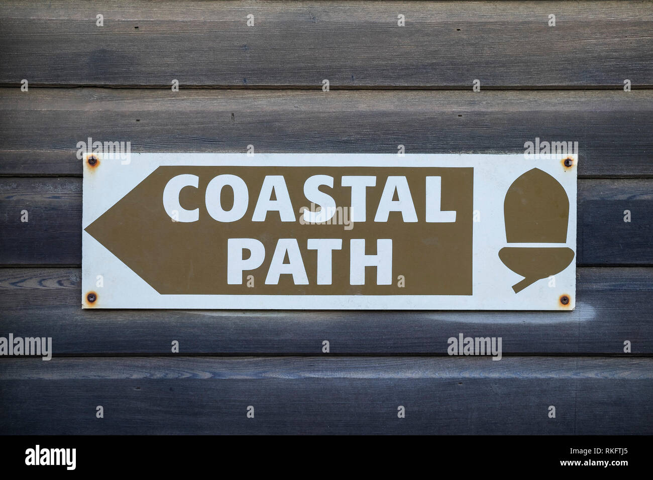 A Coastal Path sign Stock Photo - Alamy