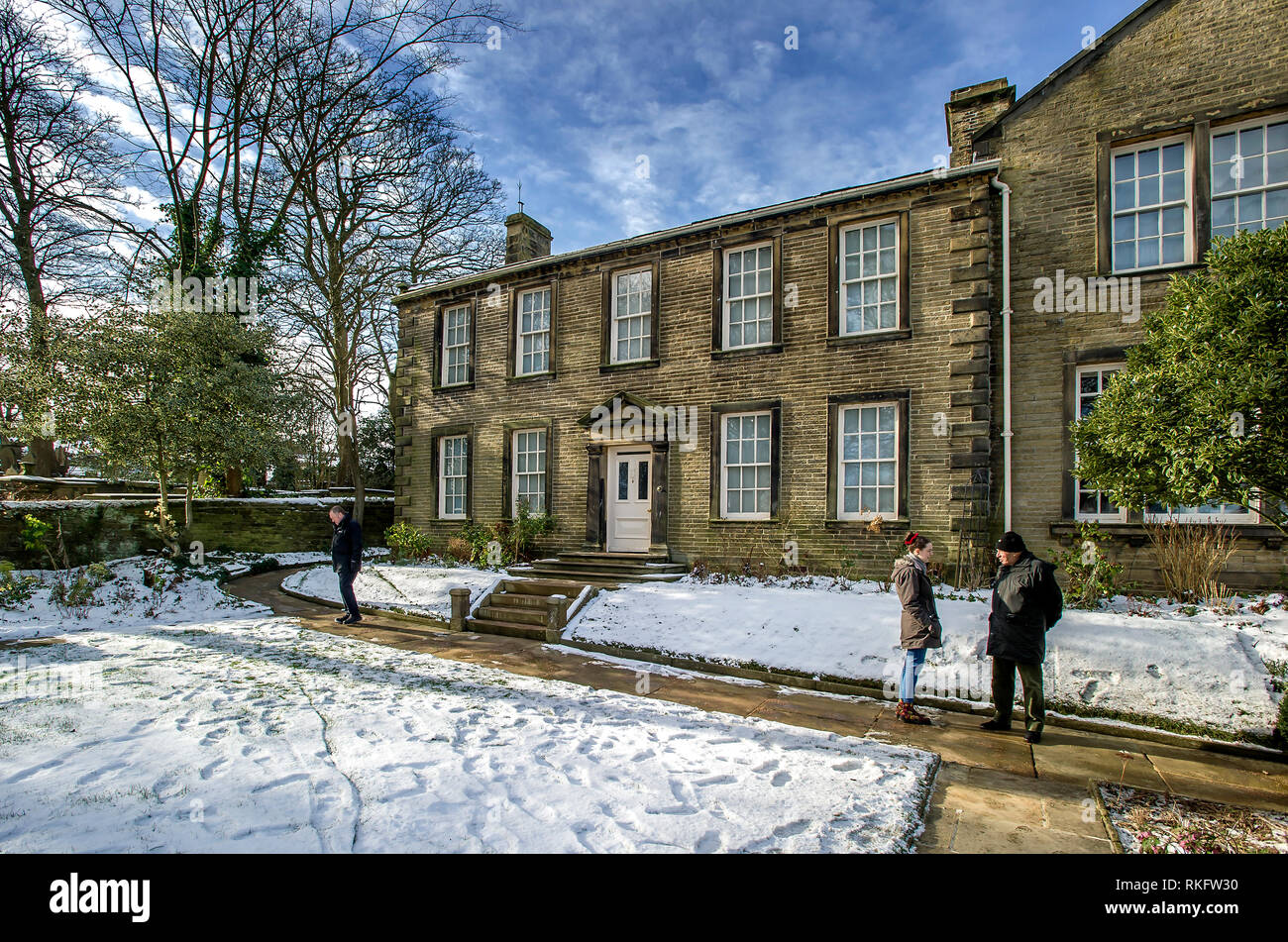 The village of Haworth in West Yorkshire, England, UK. The village was ...