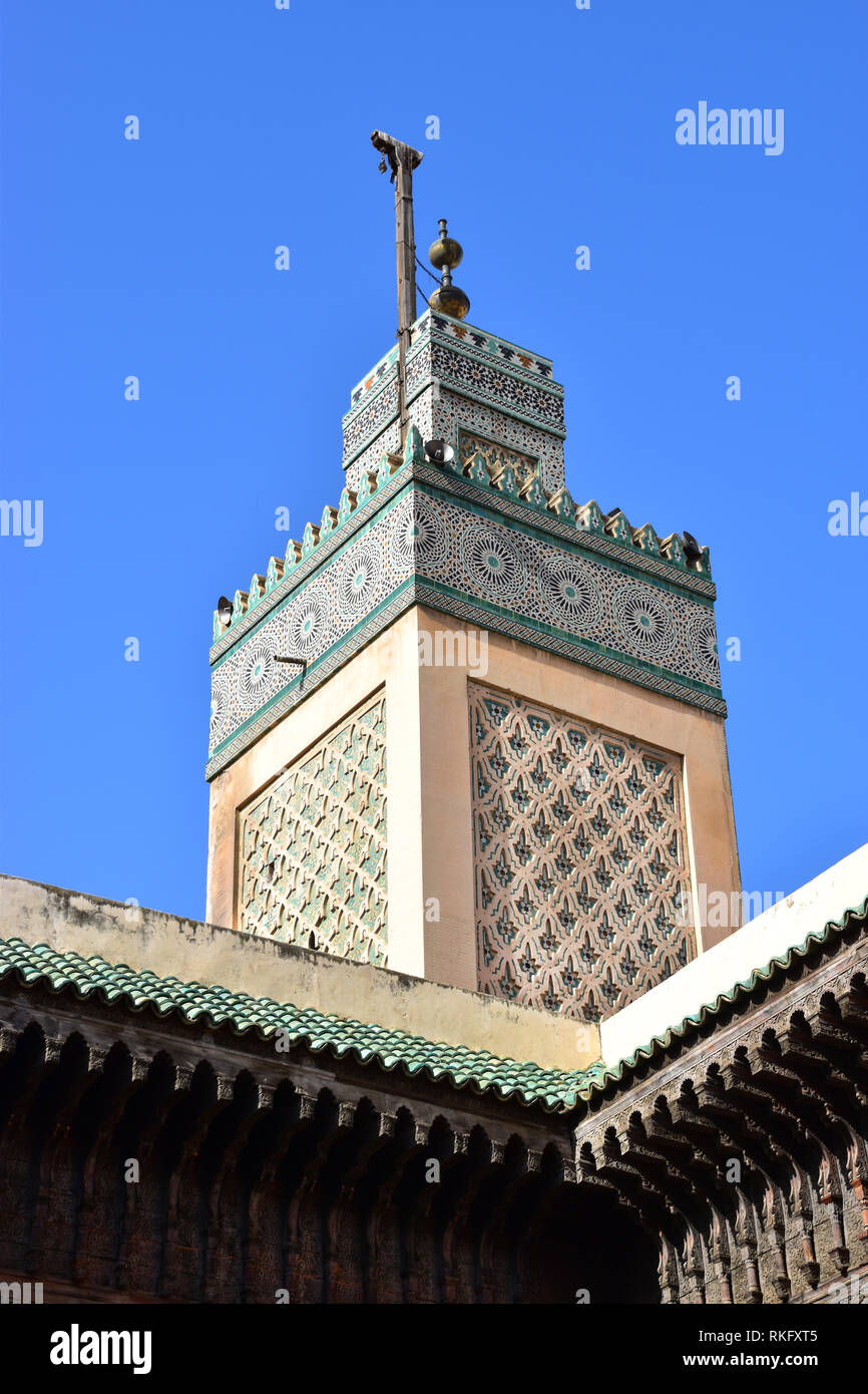 Bou Inania Madrasa, Medersa, Fez, Fès, Morocco Stock Photo - Alamy