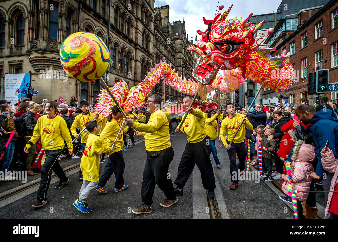 The annual Dragon Parade through the streets of Manchester, UK, to ...