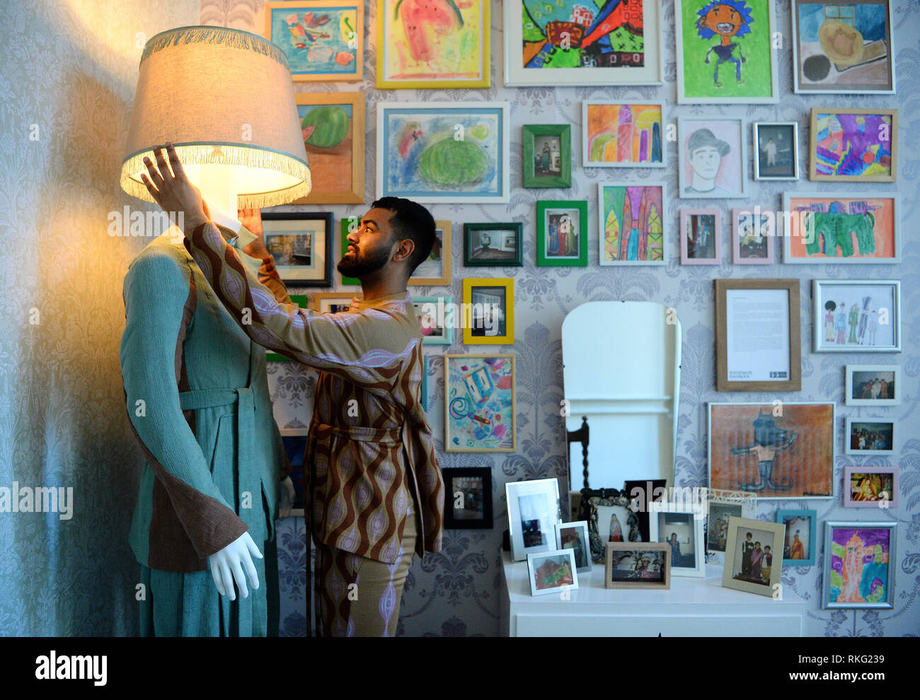 Rahemur Rahman with his installation Made in Bangladesh, at a photo ...