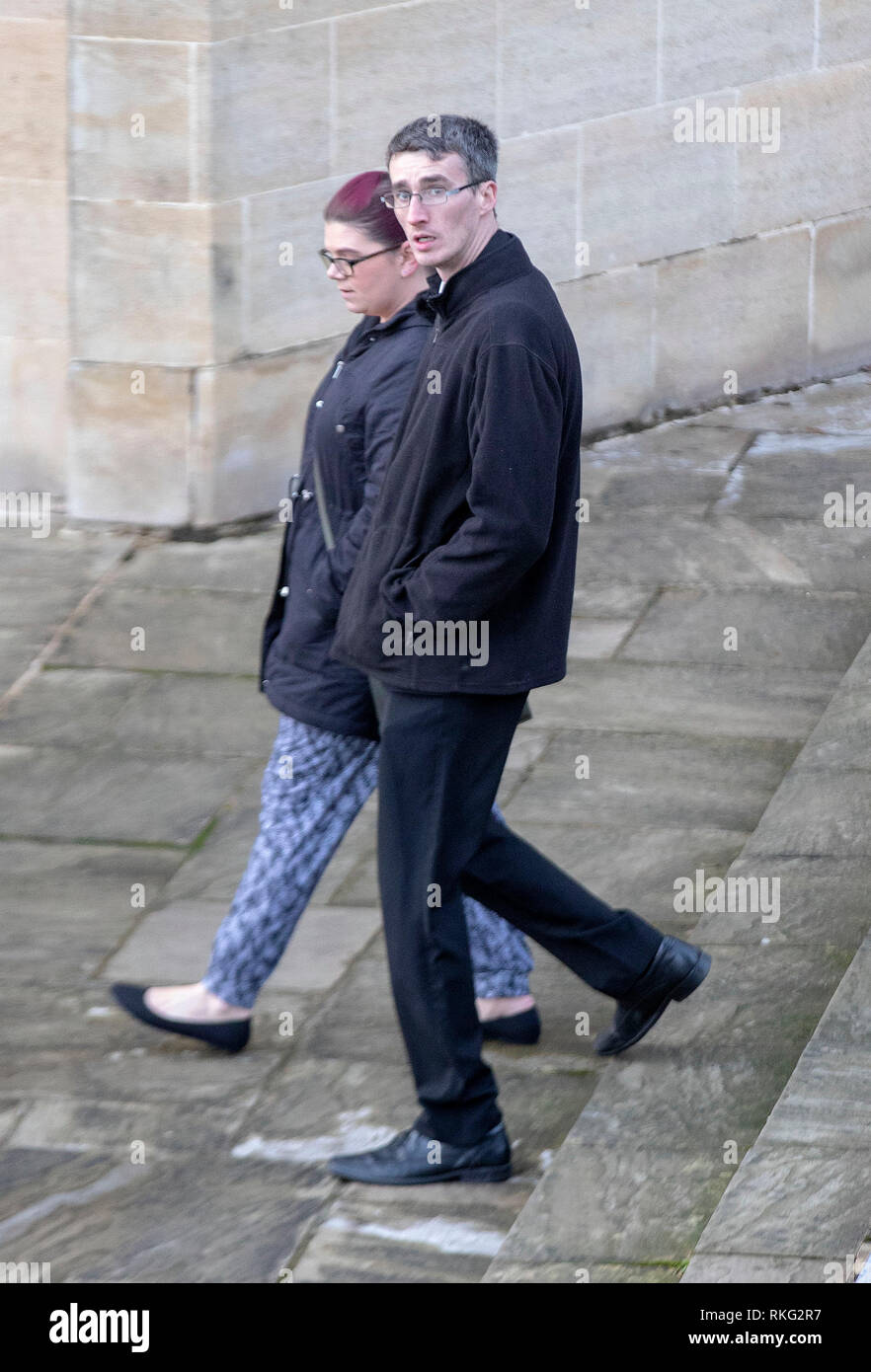 Security guard Craig Welsh arrives to give evidence at Winchester Crown ...