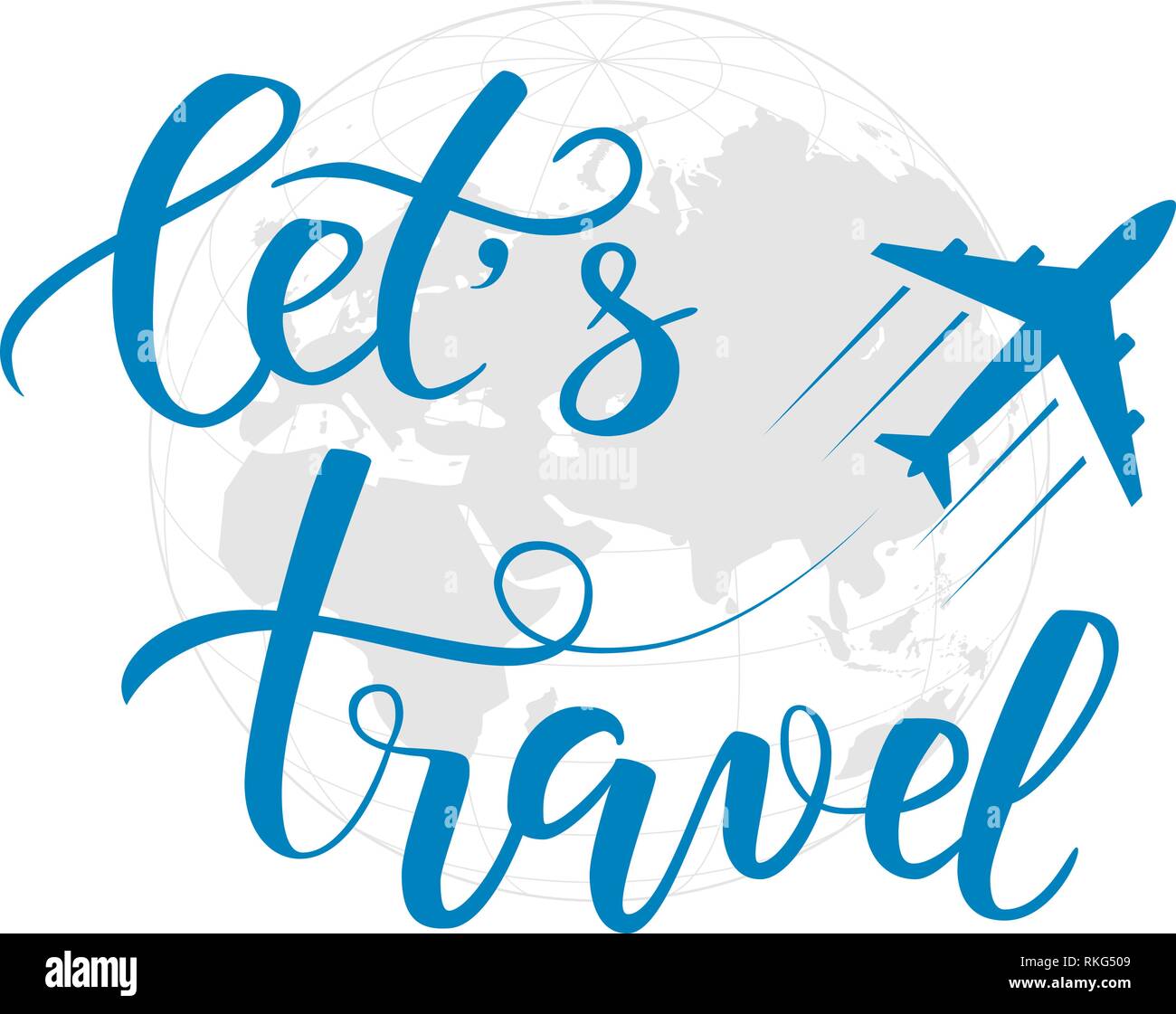 Brush calligraphy Travel Stock Vector Image & Art - Alamy