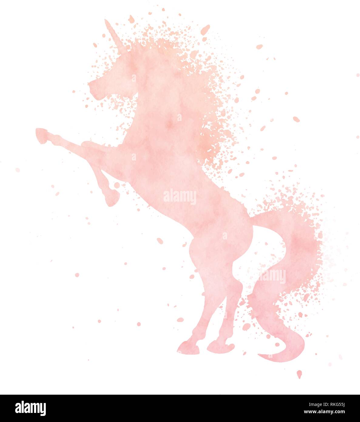 Unicorn shape on pink Stock Vector Images - Alamy