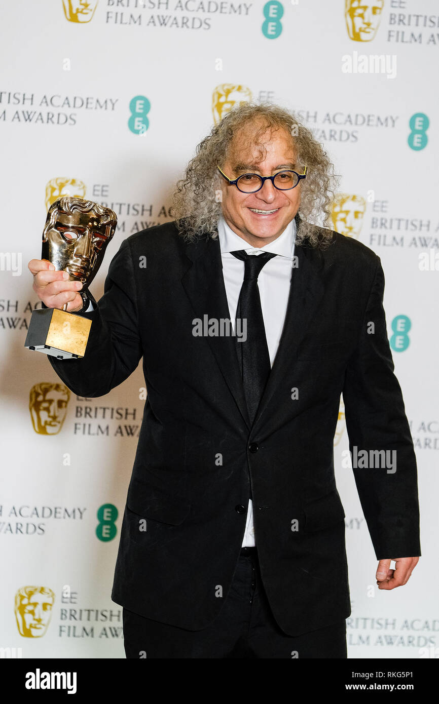 Hank Corwin poses backstage at the British Academy Film Awards on ...