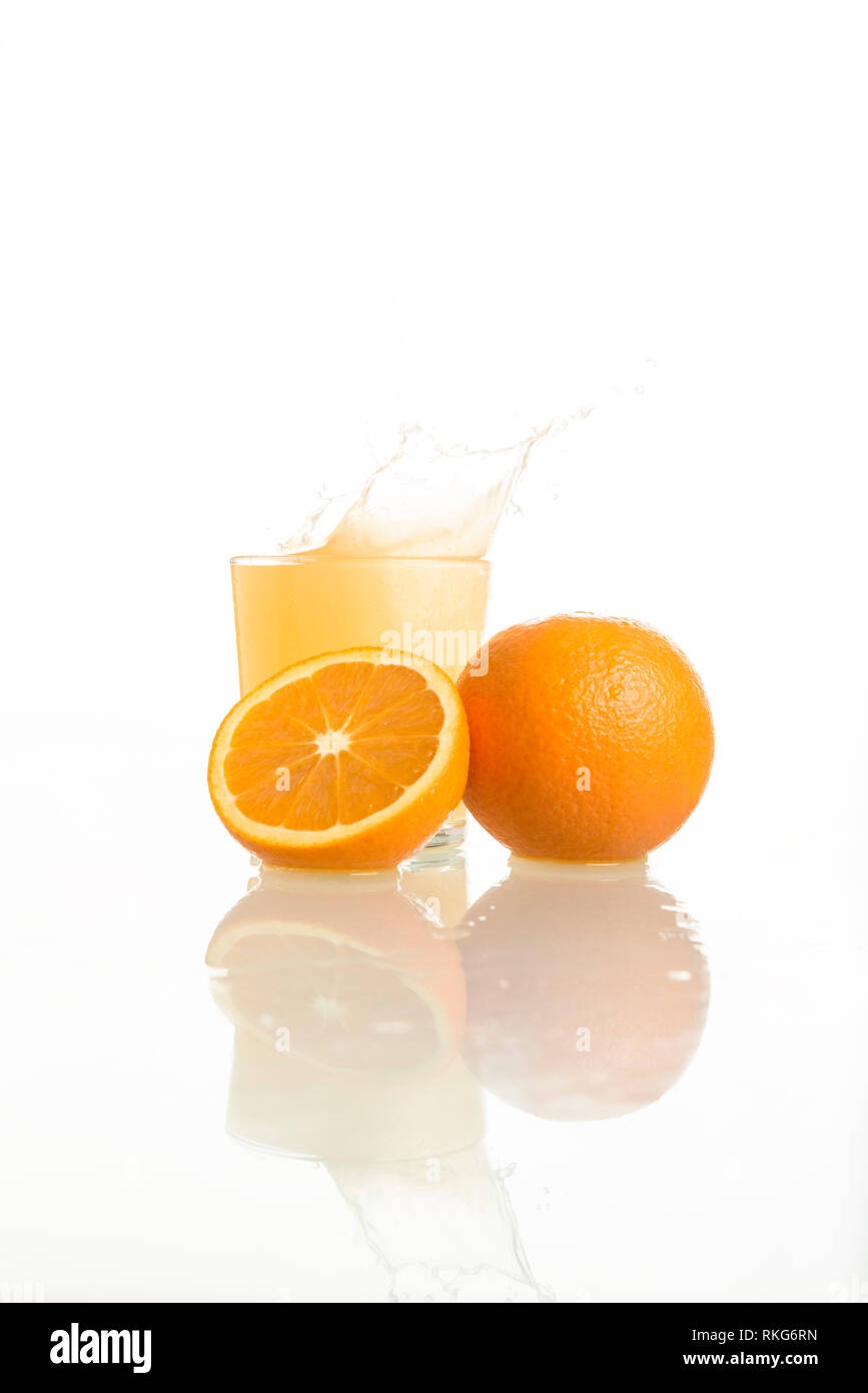 Healthy life concept. Still life with oranges and orange juice Stock ...
