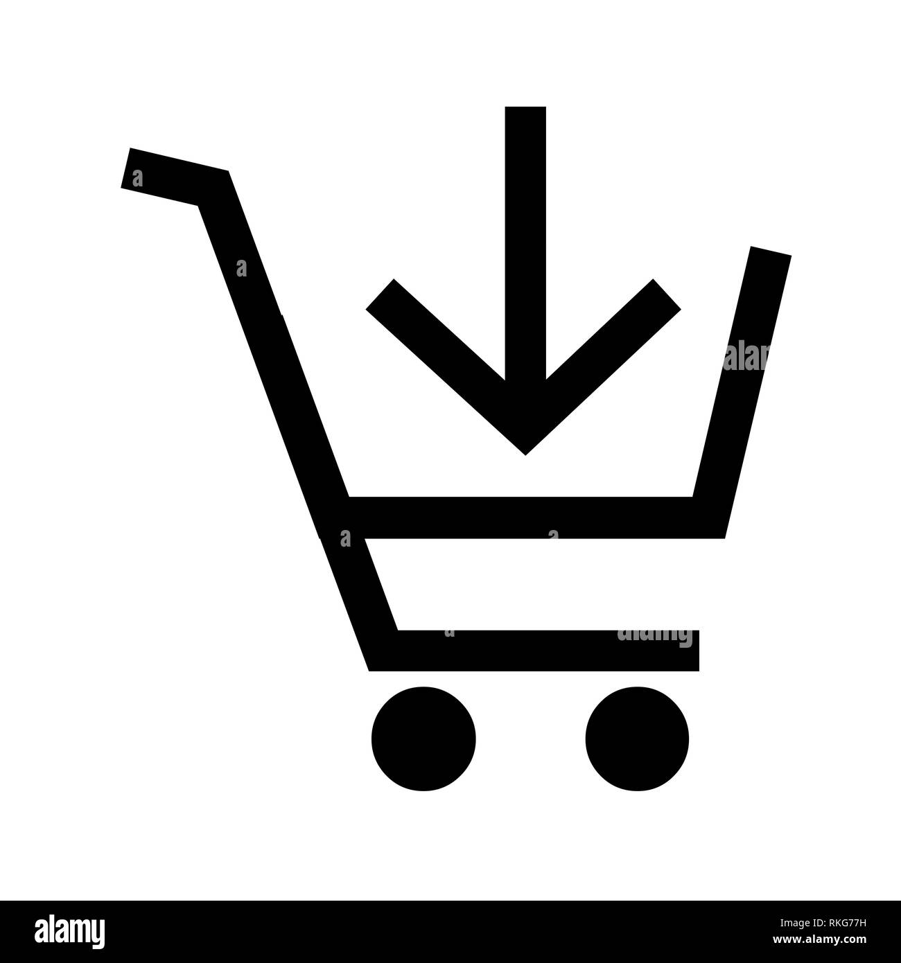 Shopping cart symbol illustration Stock Photo - Alamy