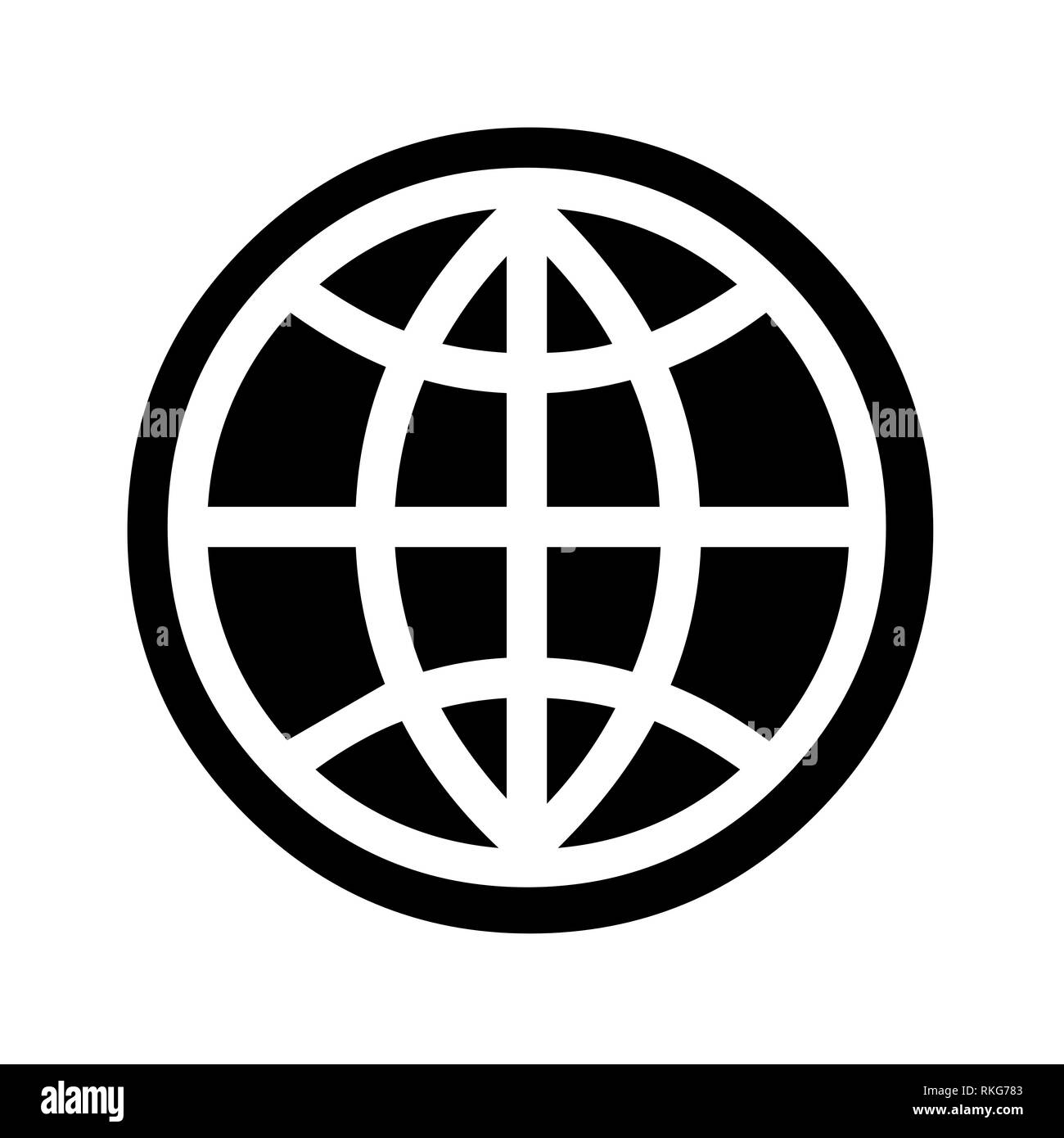 Globe symbol icon illustration Stock Photo - Alamy