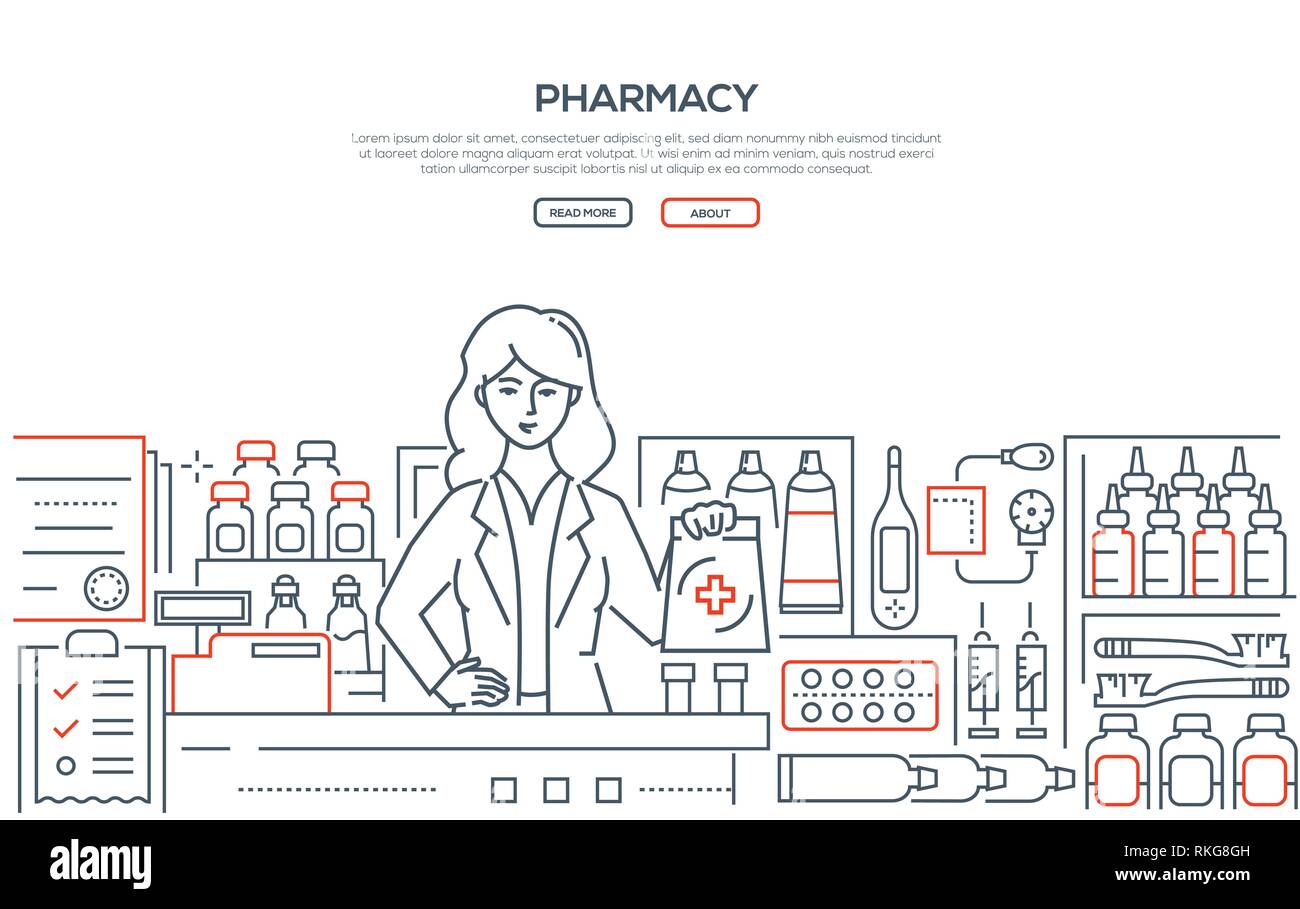 Pharmacy online store banner Stock Vector Images - Alamy