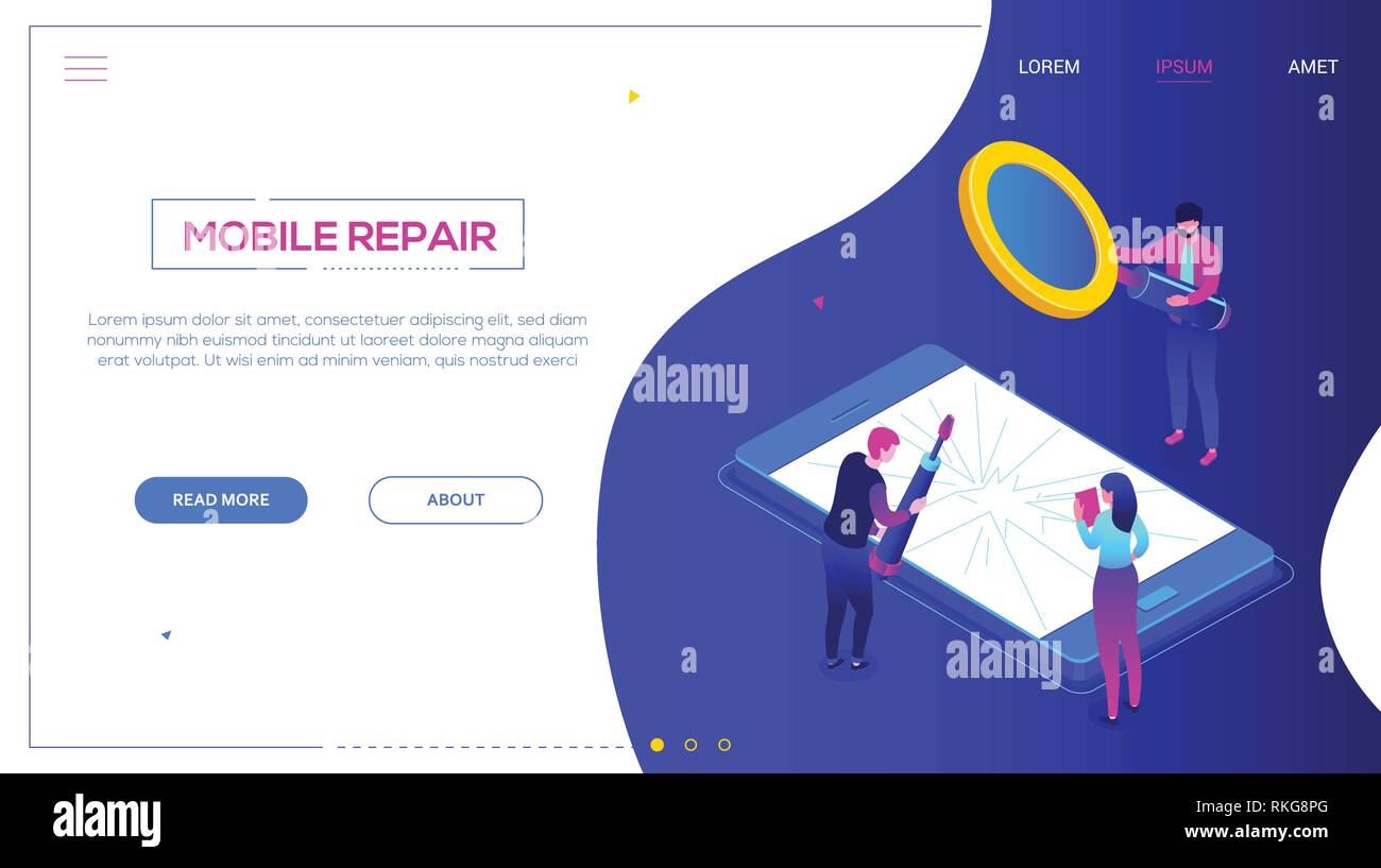 Mobile repair vector Stock Vector Images - Alamy