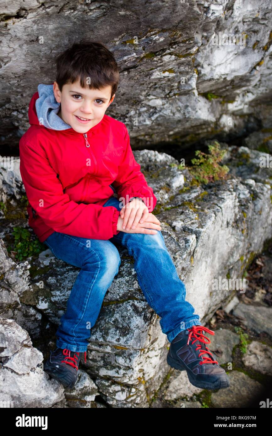 Boy portrait isolated 9 years hi-res stock photography and images - Alamy