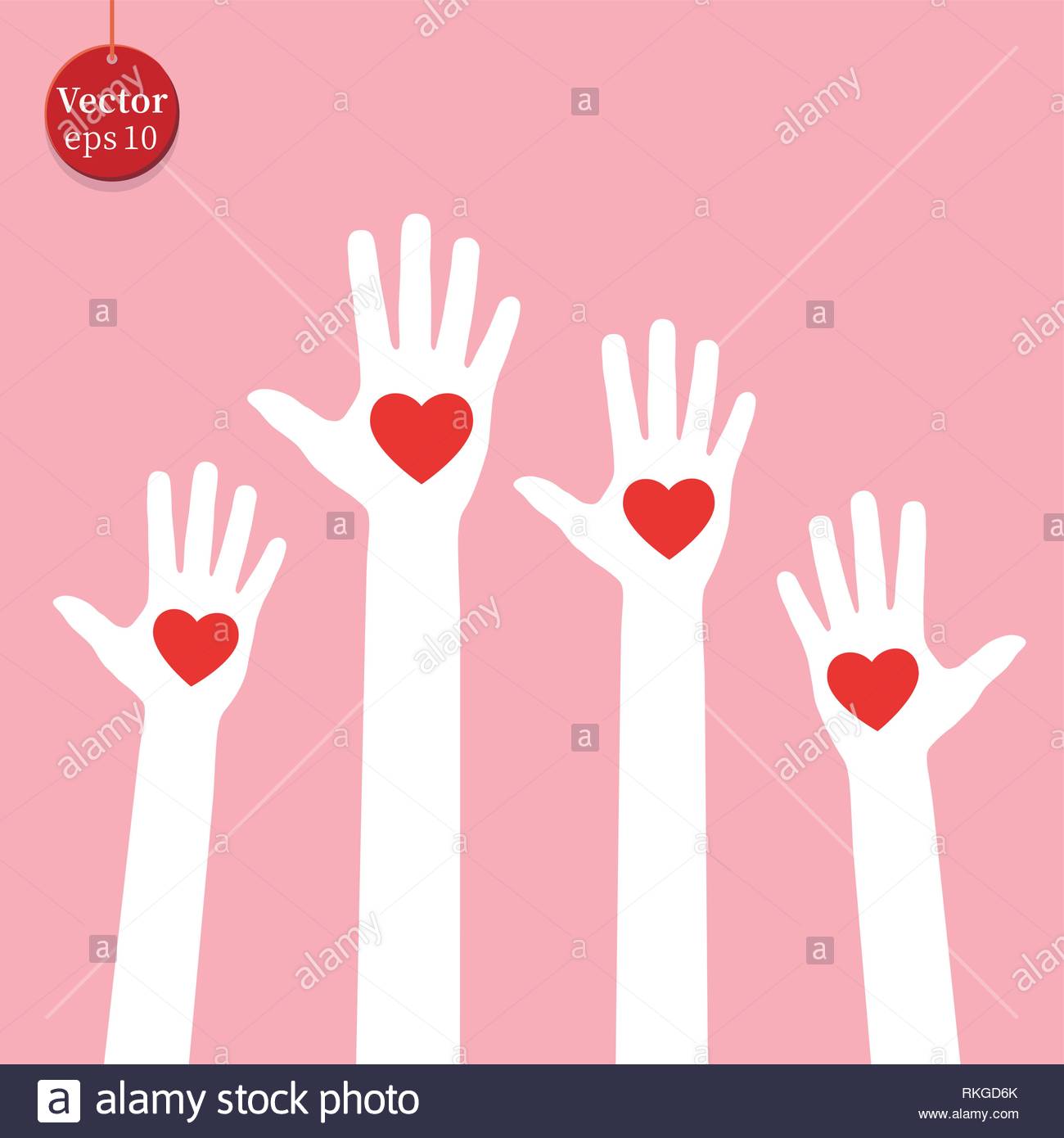 Raising Hand Silhouette Stock Vector Images - Alamy