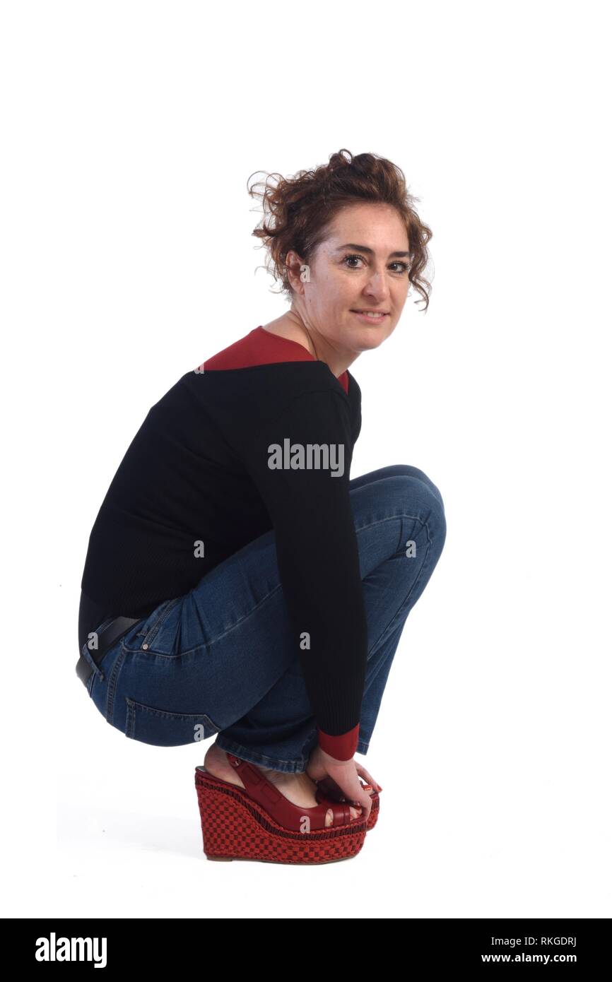 Crouching Cut Out Stock Images & Pictures - Alamy