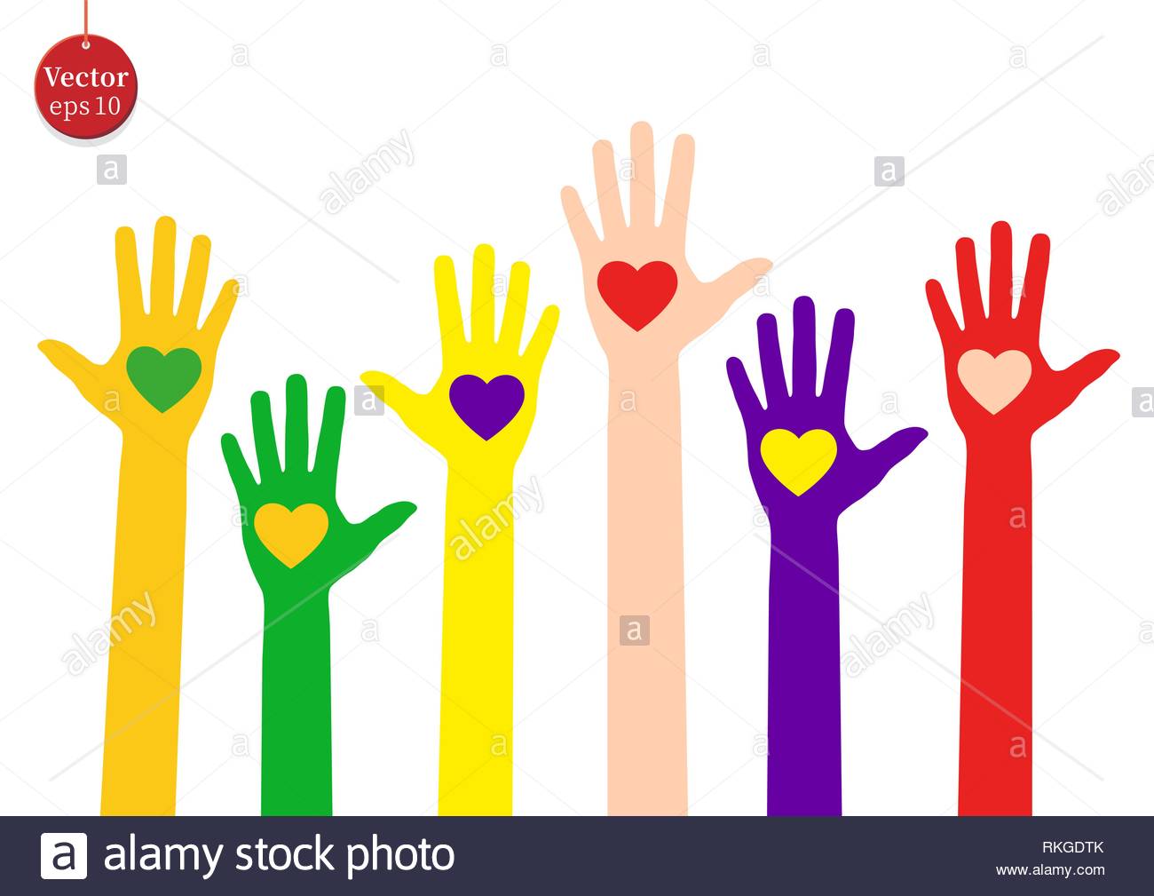 Raising Hand Silhouette Stock Vector Images - Alamy