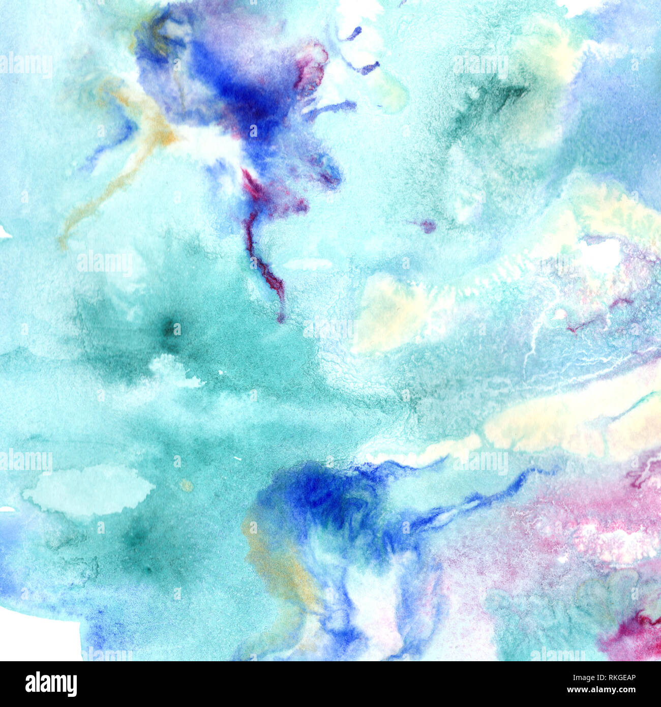 Abstract watercolor paper splash shapes isolated drawing. Illustration ...