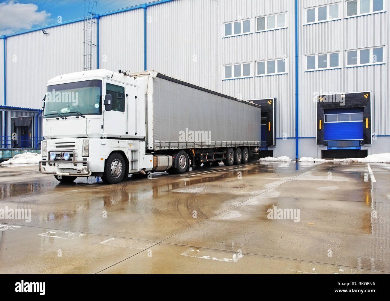 Container trucks hi-res stock photography and images - Alamy