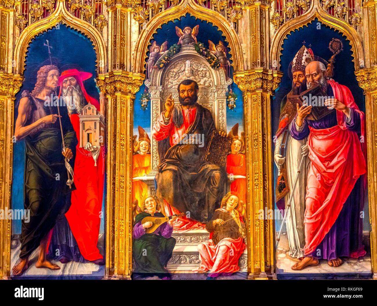 Saint mark enthroned painting hi-res stock photography and images - Alamy