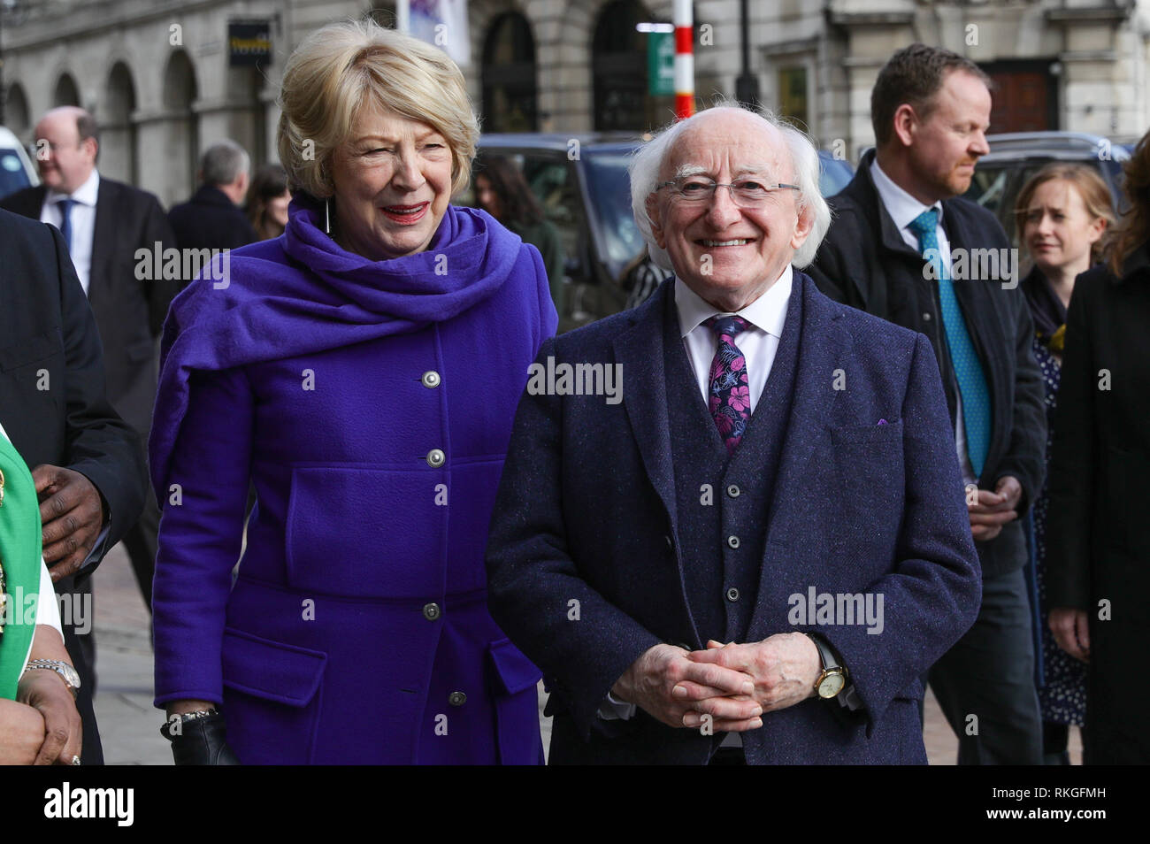 President michael d higgins and his wife sabina coyne higgins hi-res ...