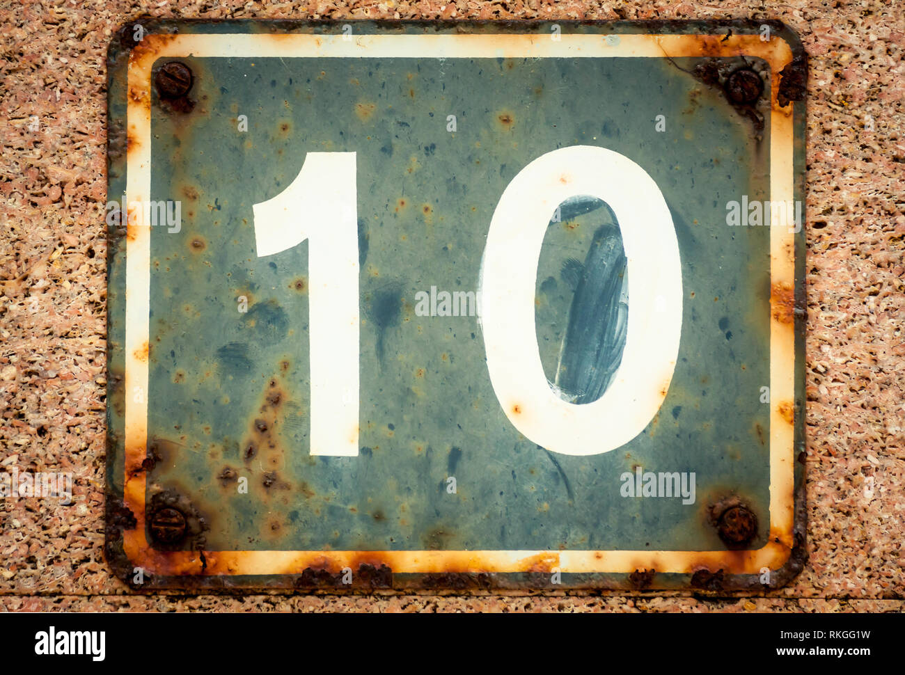 House number 10 Stock Photo - Alamy
