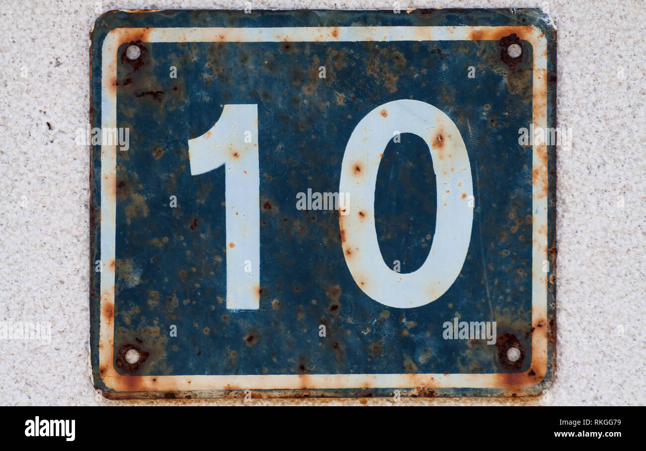 House number 10 Stock Photo - Alamy