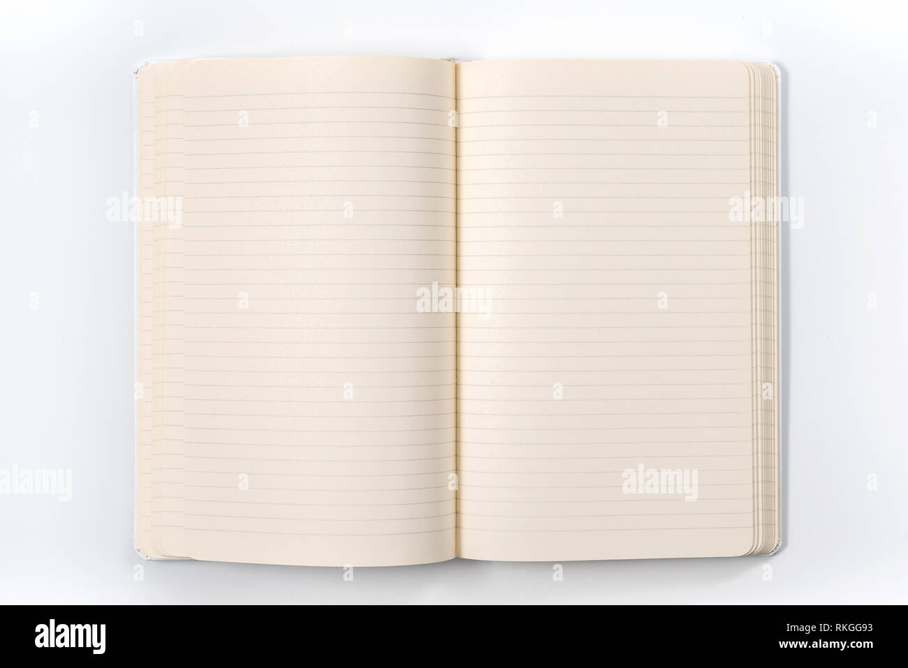 white notebook on white background with clipping path Stock Photo - Alamy