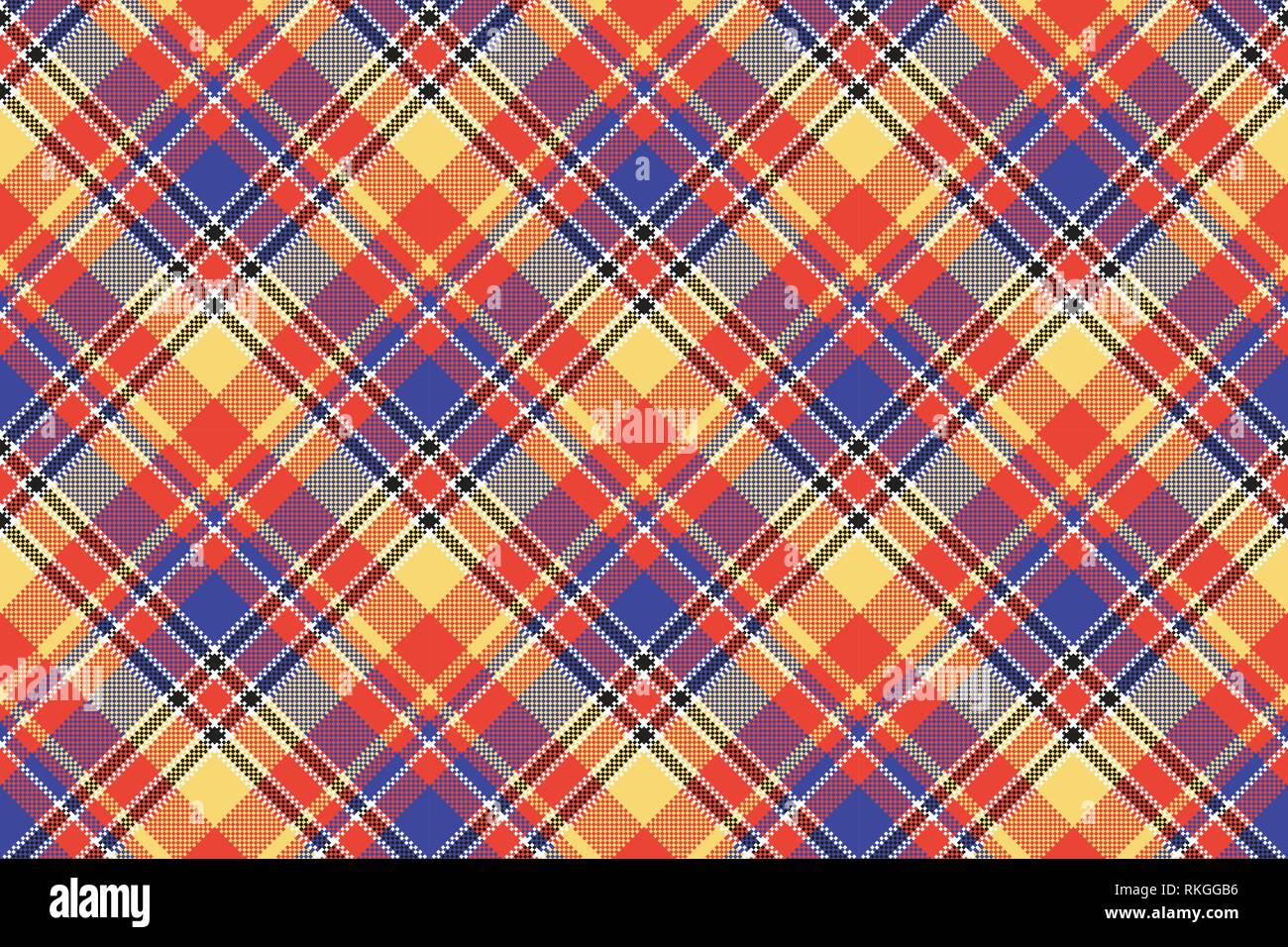 Modern abstract madras plaid seamless pattern. Vector illustration ...
