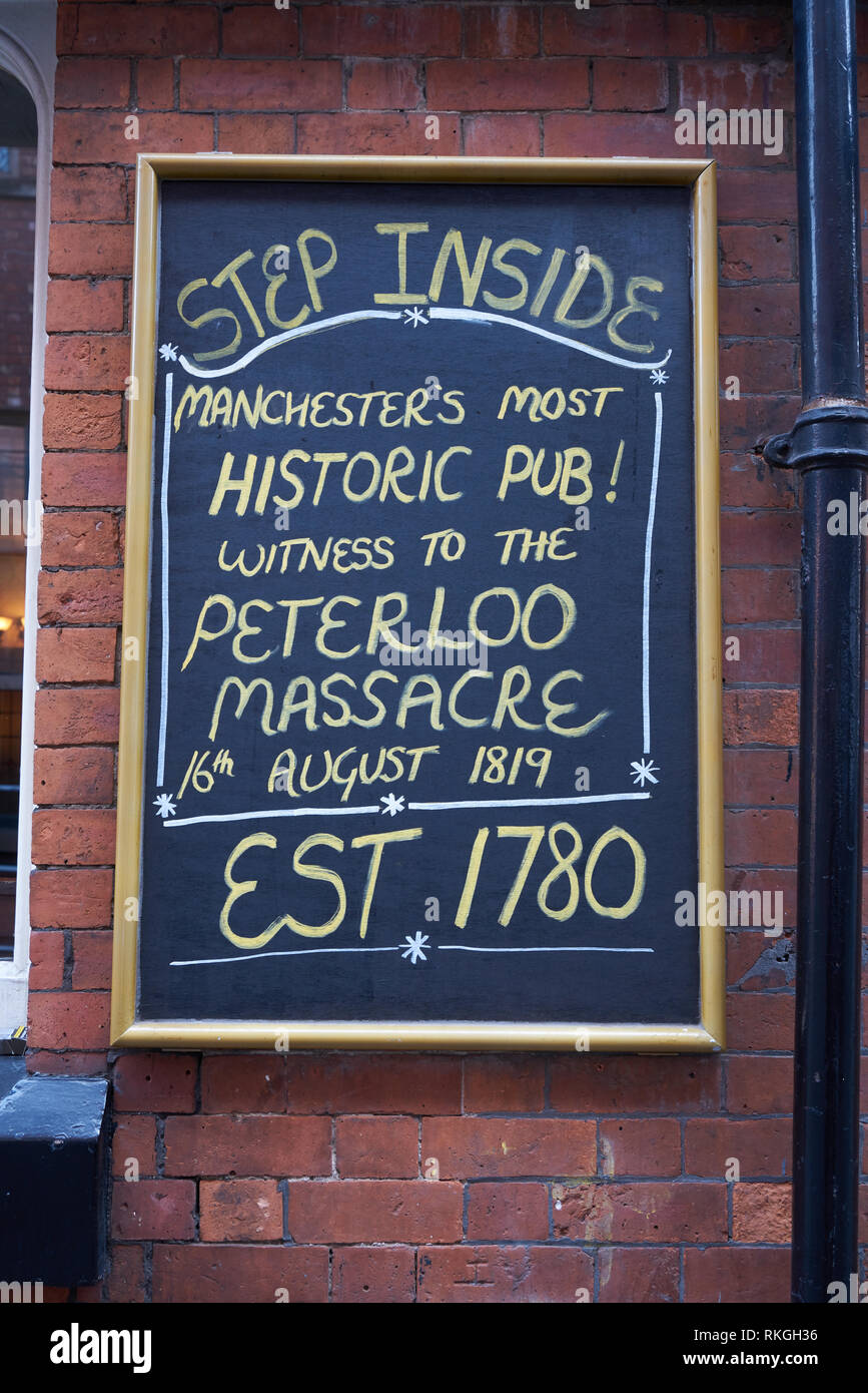 Peterloo pub manchester hi-res stock photography and images - Alamy