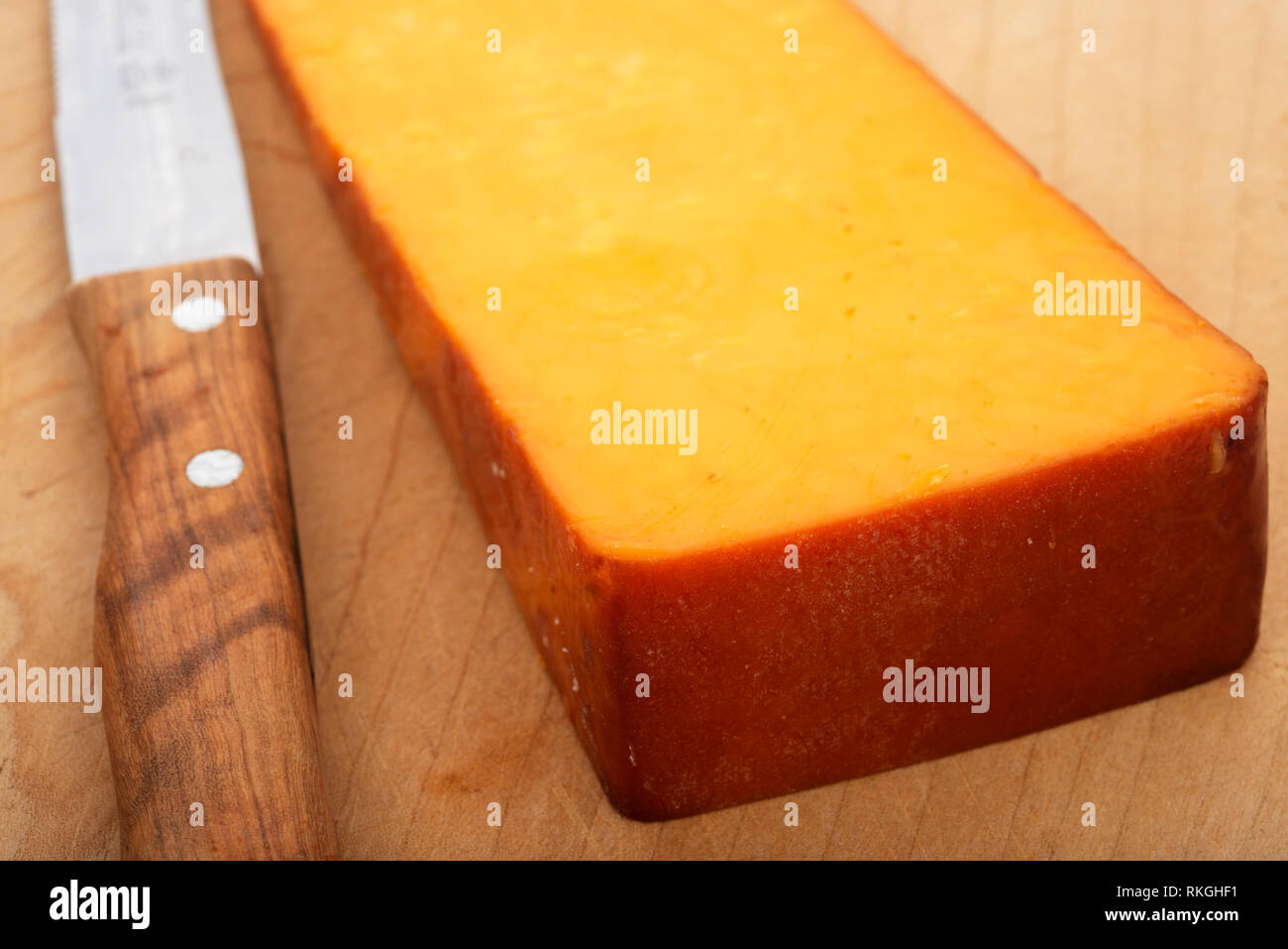 Dorset Red cheddar cheese Stock Photo - Alamy