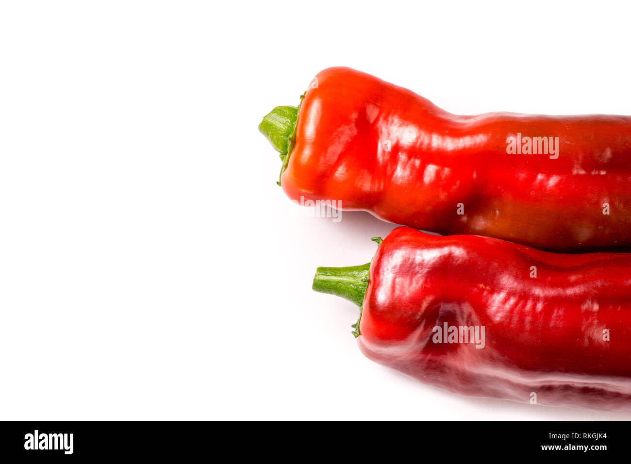 Red organic snack pepper, bellpepper isolated on white background Stock ...