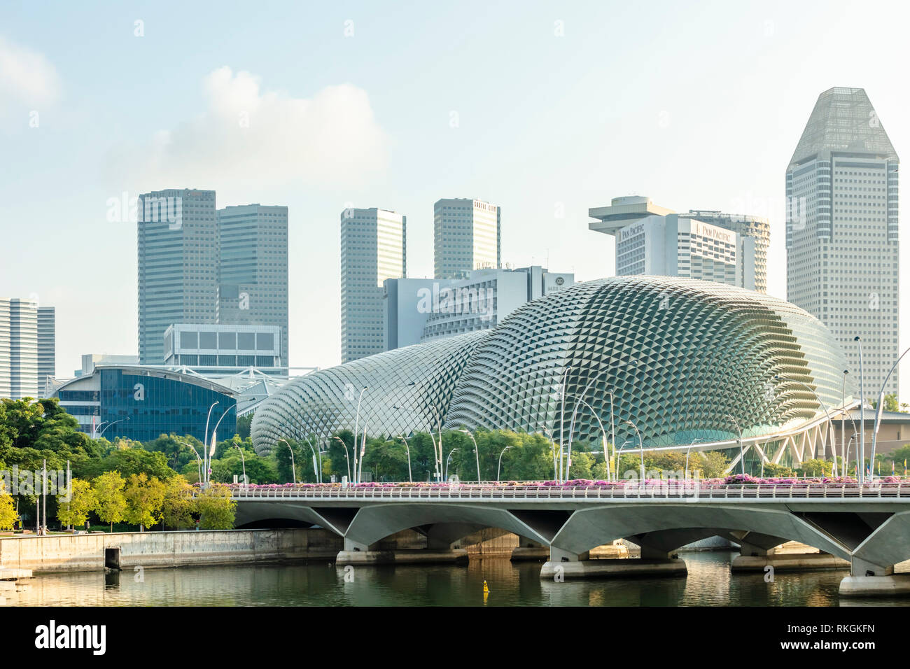 Singapore esplanade theatres on the bay architectural close up details ...