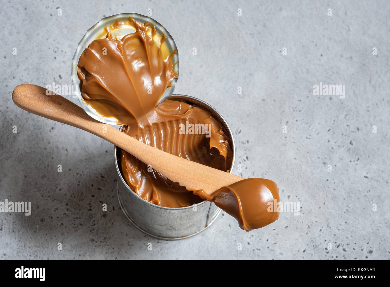 Dulce de leche in a can Stock Photo - Alamy
