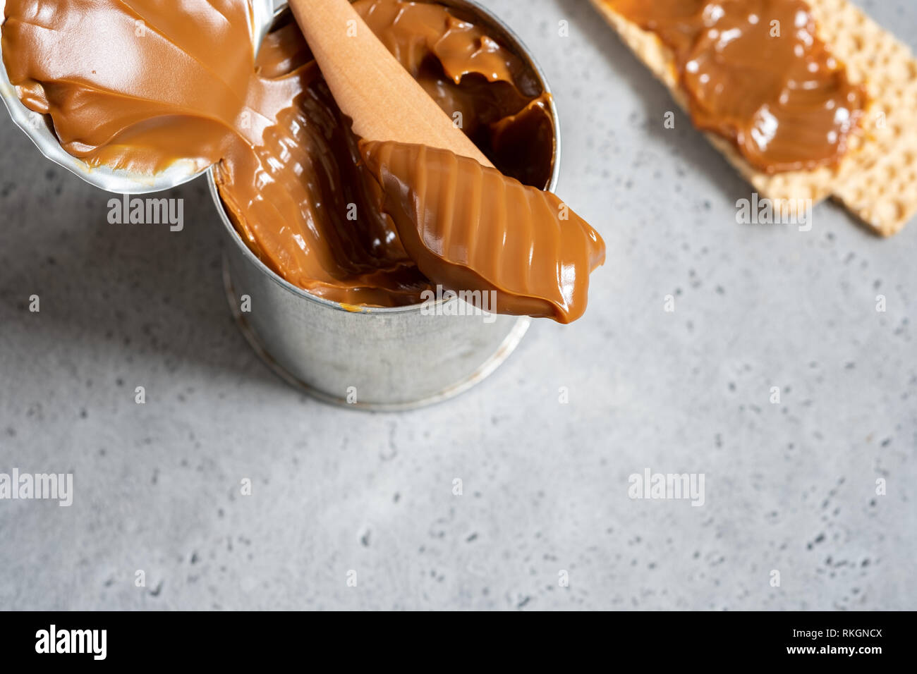 Dulce de leche in a can Stock Photo - Alamy