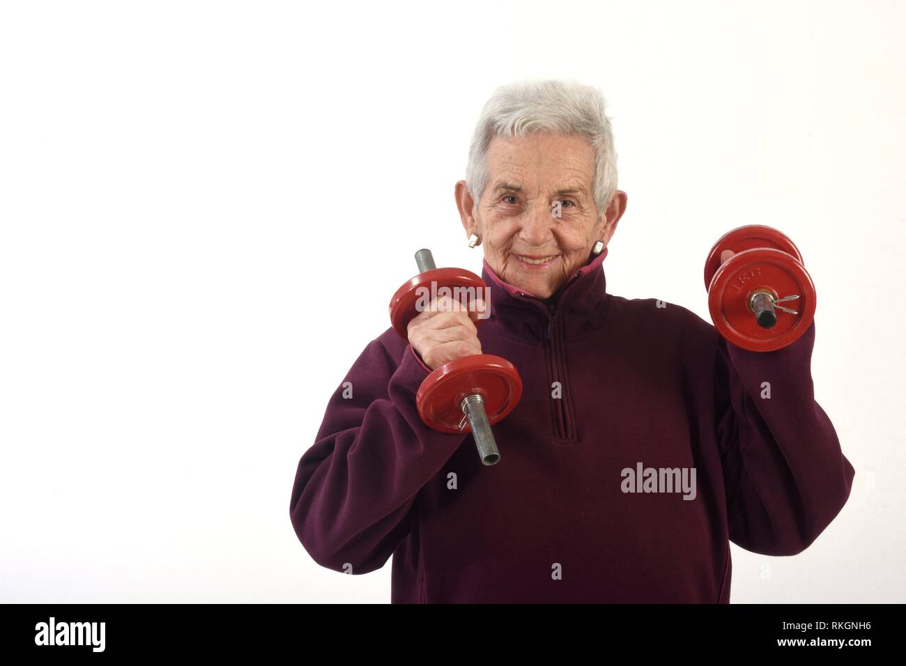 Elderly Person Dumbbell High Resolution Stock Photography and Images ...