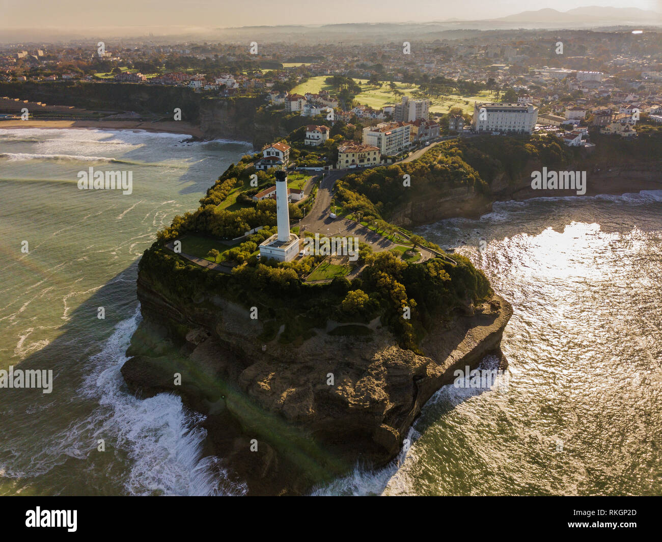 Biarritz ocean aerial view hi-res stock photography and images - Alamy