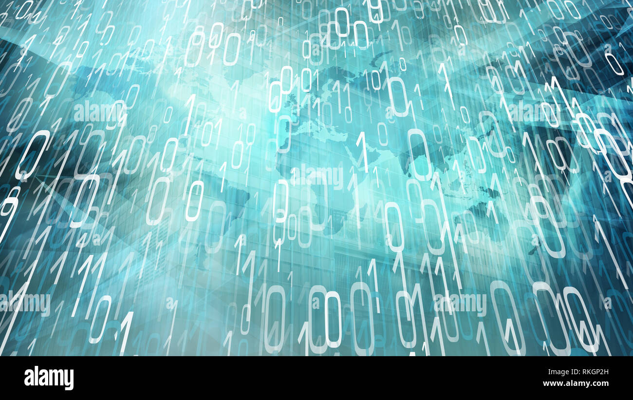 Digital transformation concept, random binary numbers Stock Photo - Alamy