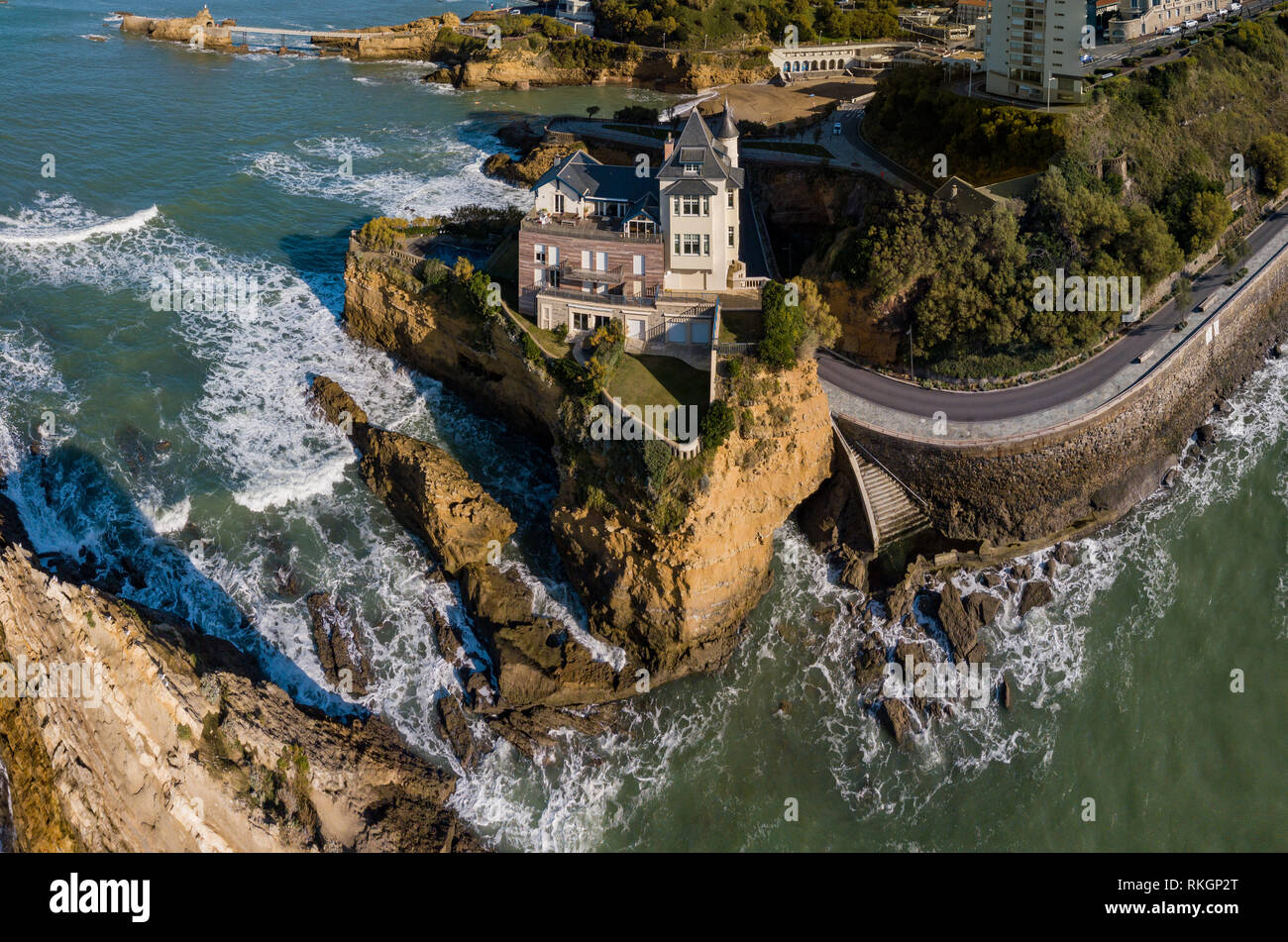 Biarritz, France, The Villa Beltza, a 19th century neo-medieval style ...
