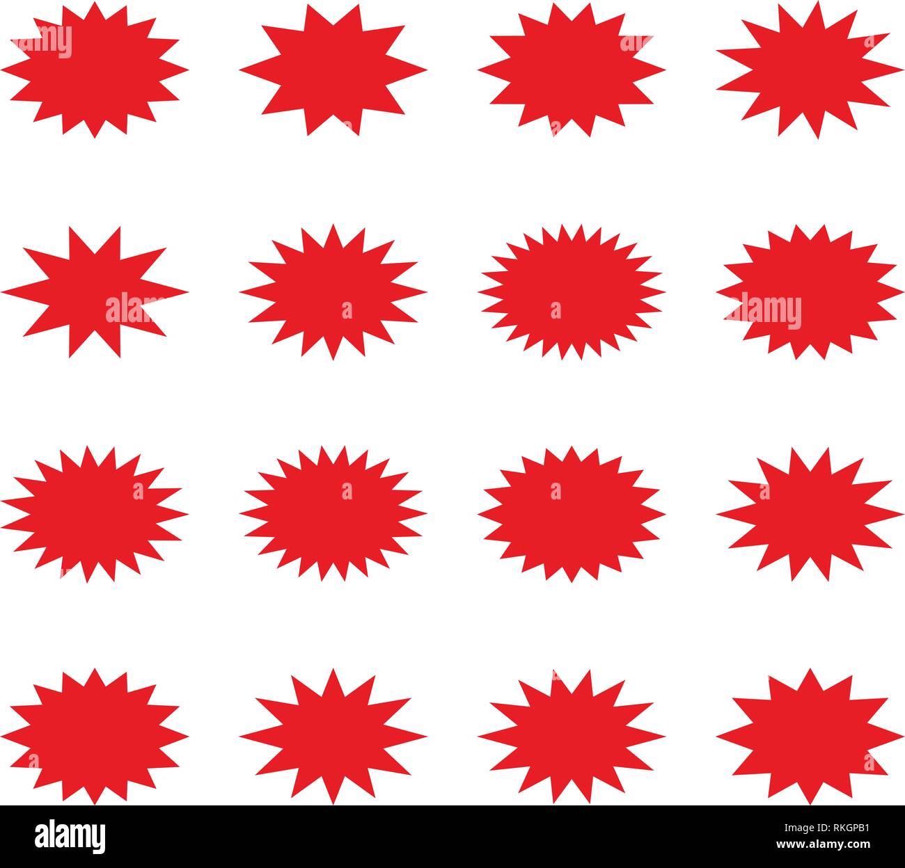Red Starburst Vector