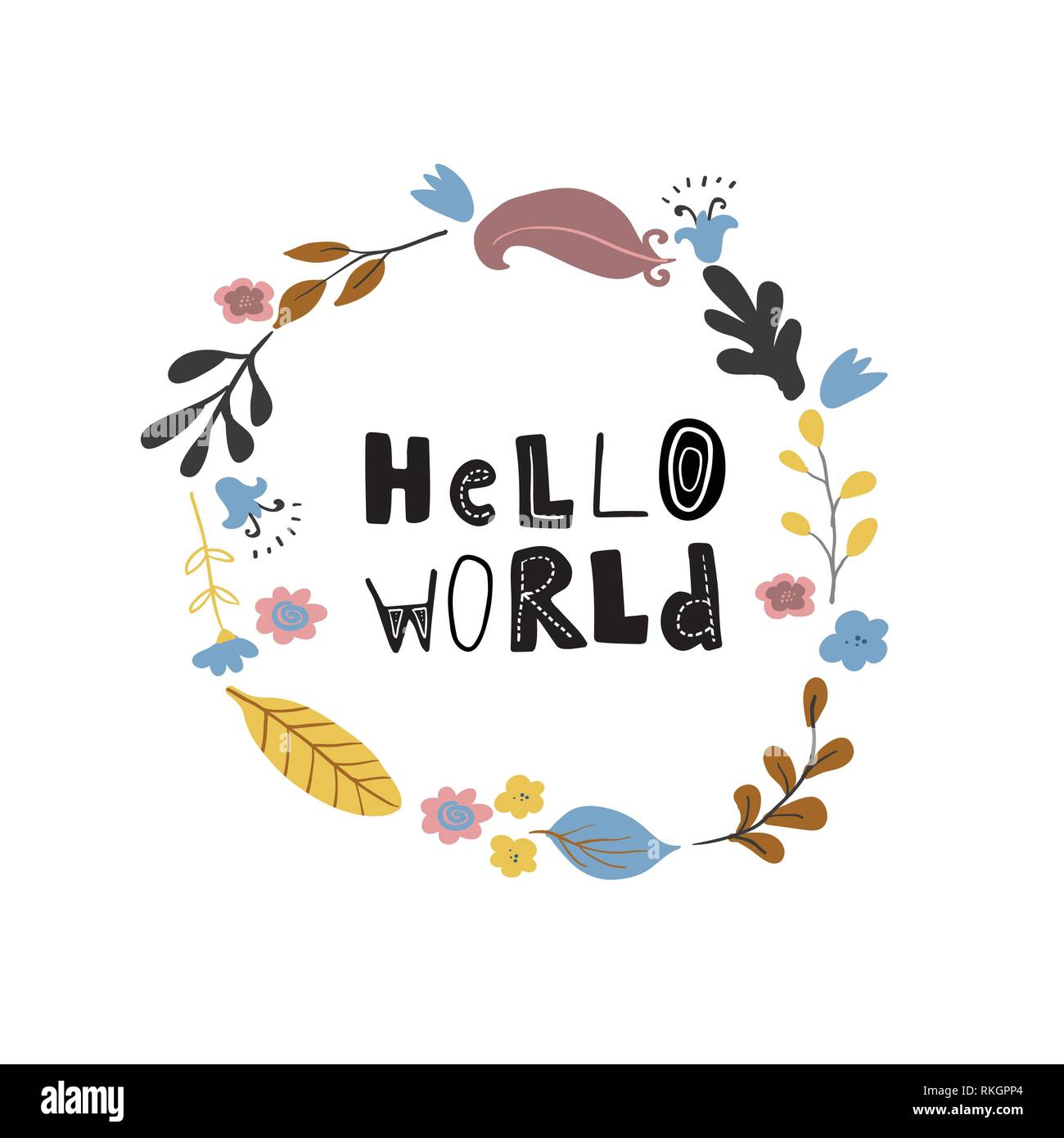 Hello world image Stock Vector Images - Alamy