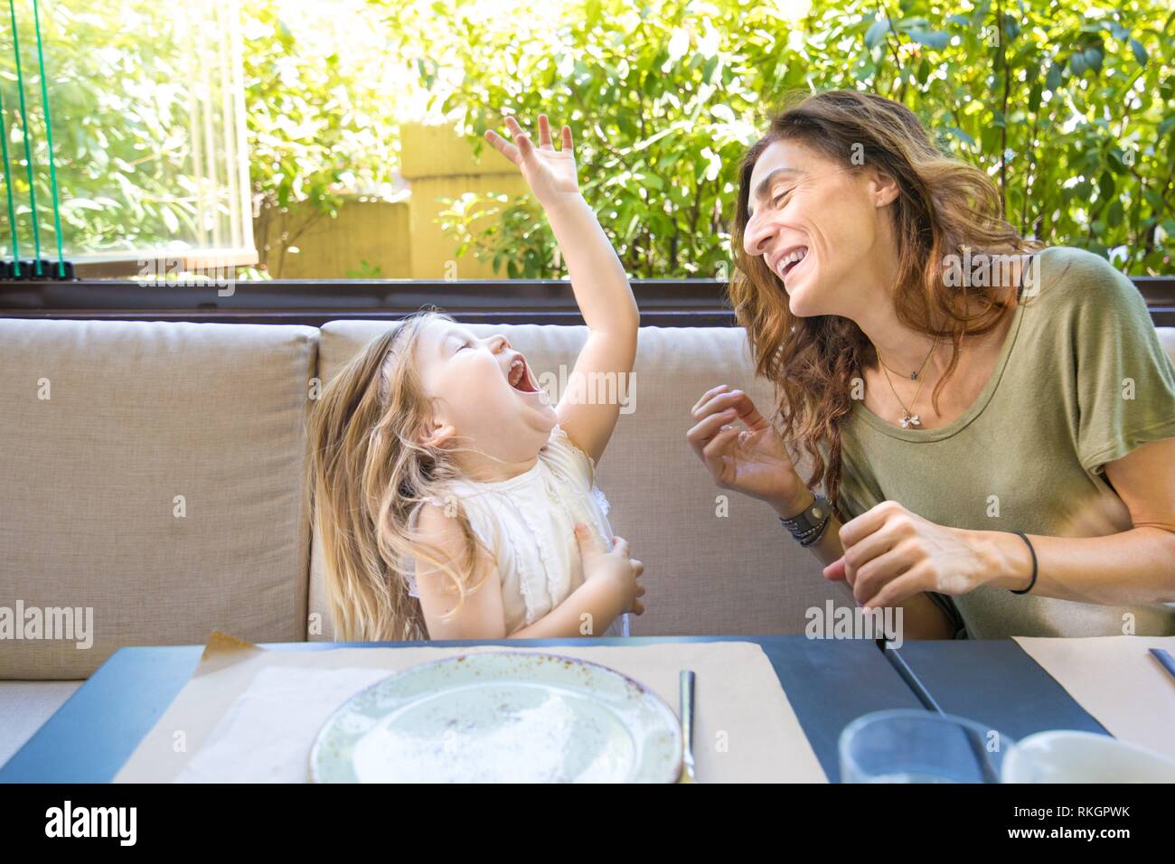 Talking loud restaurant hi-res stock photography and images - Alamy
