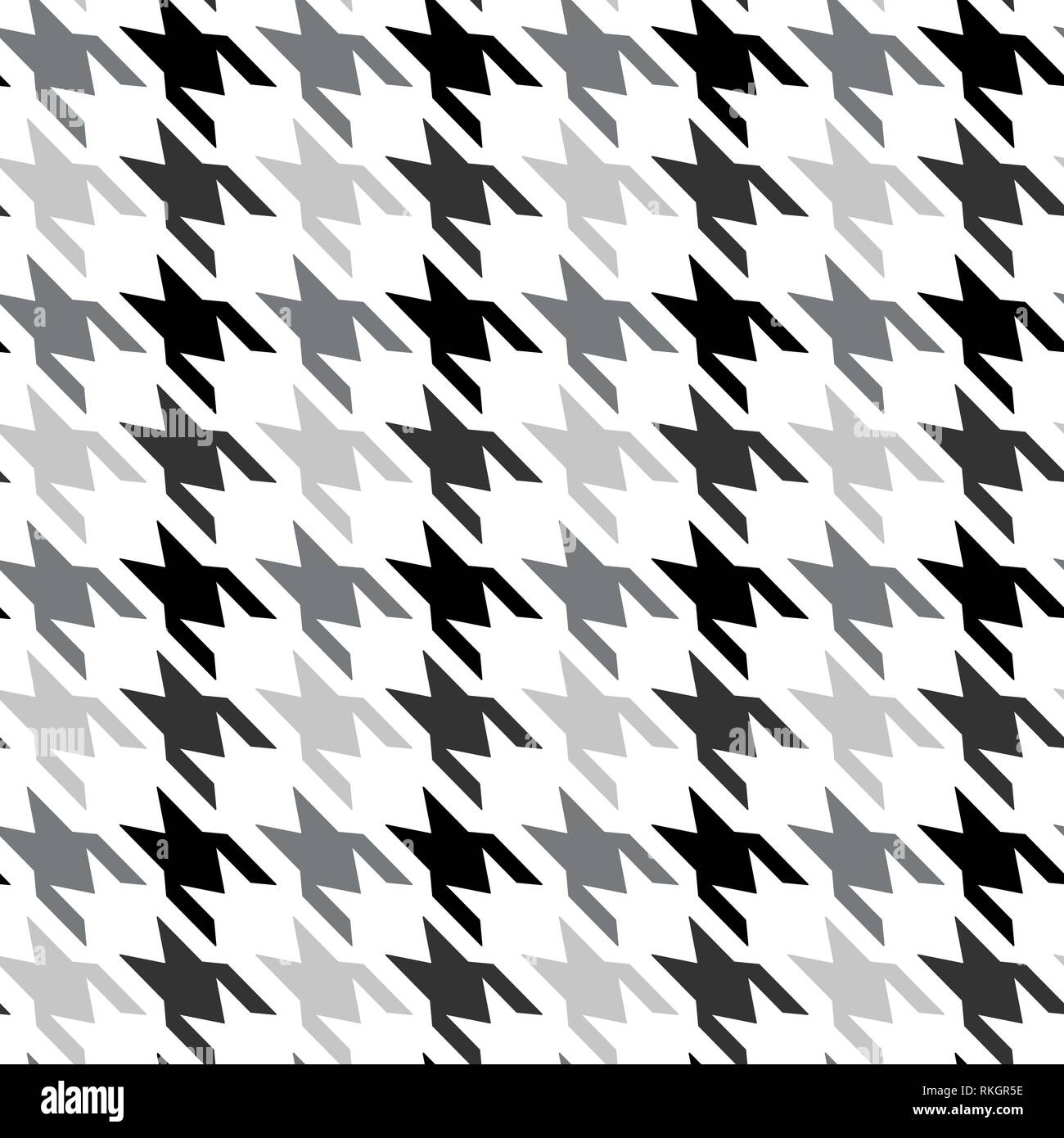 Hounds-tooth seamless vector pattern. Geometric print in black and red ...