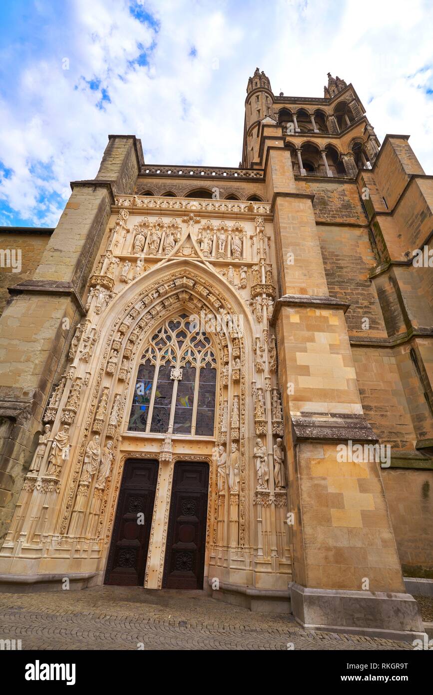 Gothic Cathedral Of Notre Dame Of Lausanne High Resolution Stock ...