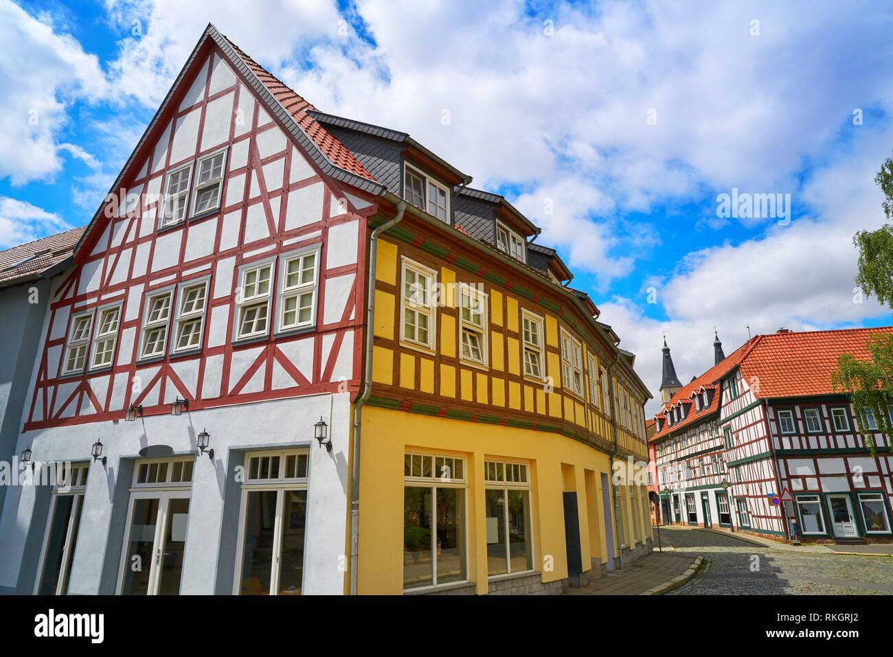 Nordhausen downtown facades in Thuringia of Germany Stock Photo - Alamy